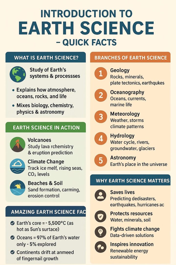 Introduction to Earth Science facts
